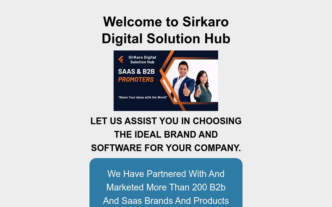SirKaro Digital Solution Hub
